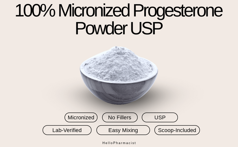 HelloPharmacist 100% Pure Progesterone Powder USP (Micronized) – HelloRph