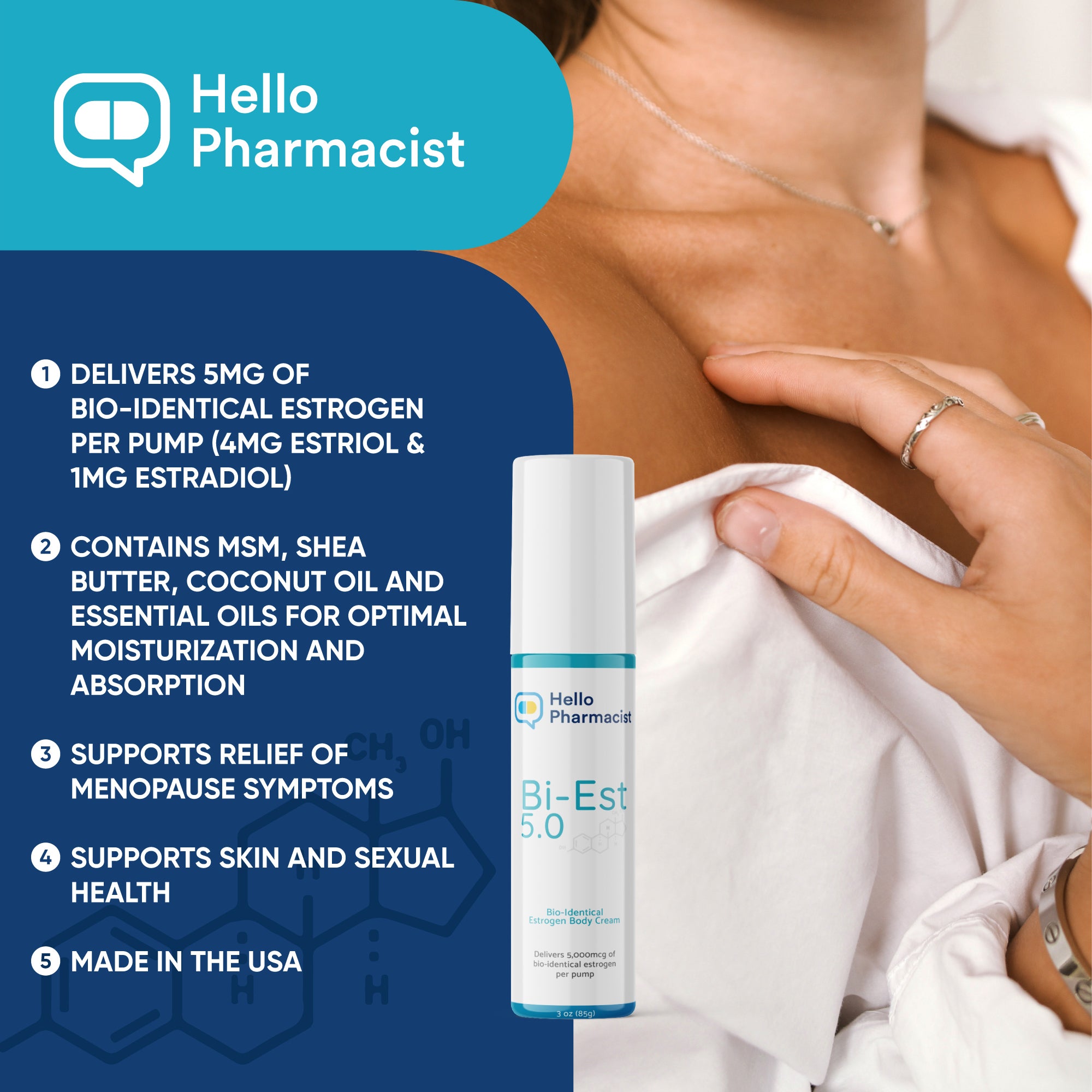 HelloPharmacist All Natural Bioidentical Estrogen (Estradiol & Estriol ...