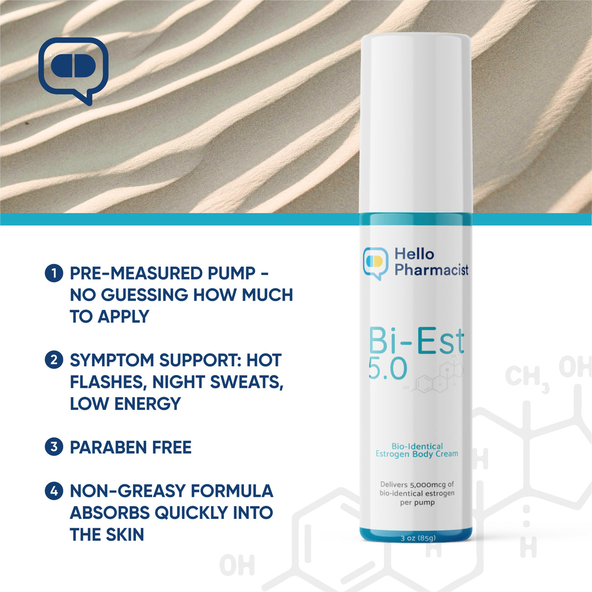 HelloPharmacist All Natural Bioidentical Estrogen (Estradiol & Estriol ...